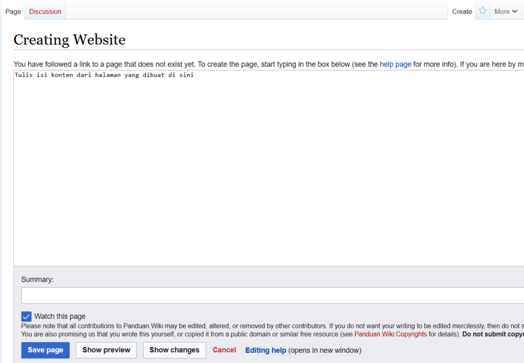 Cara Membuat Halaman Baru di MediaWiki - Knowledge Base Jagoan Hosting ...