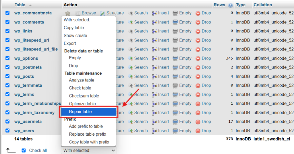 Cara Repair dan Optimasi Table Database di PHPMyAdmin - Knowledge Base Jagoan Hosting Indonesia